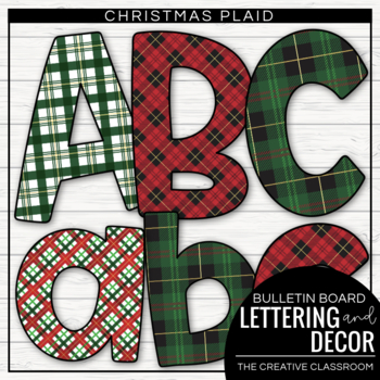 Christmas Plaids Bulletin Board Lettering and Borders - The Creative ...